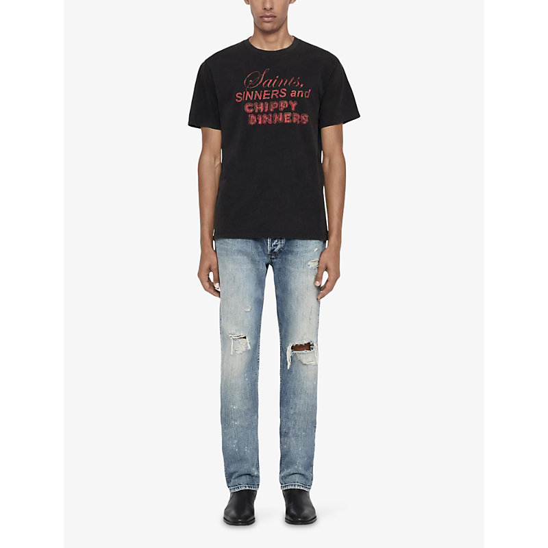 ALLSAINTS chippy graphic-print cotton t-shirt xl